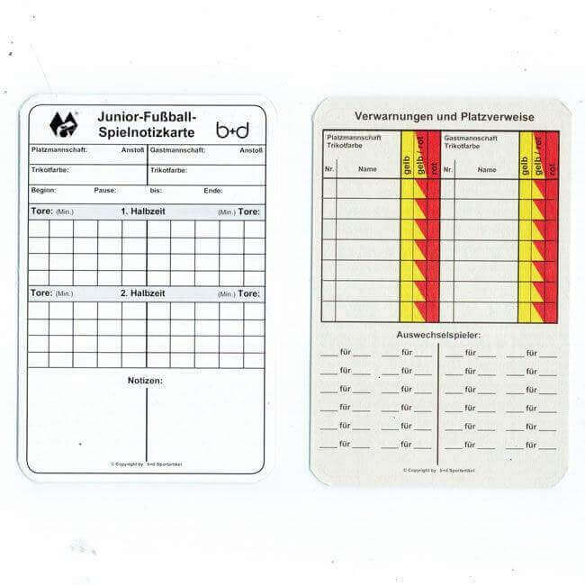 Want to buy b+d Pupils Football Note Card? - RefGear.eu
